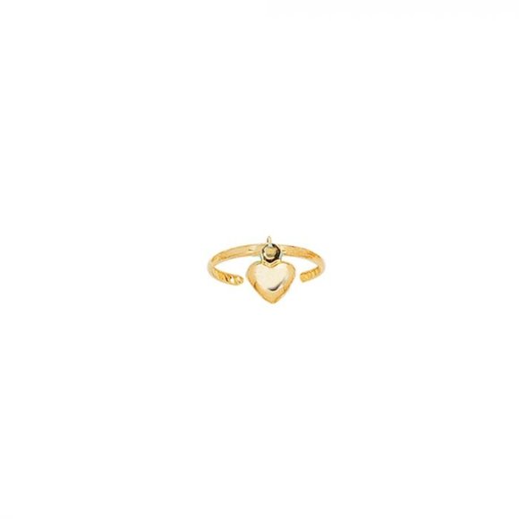 Jewelry | 14k Gold Dangling Heart Toe Ring | Poshmark